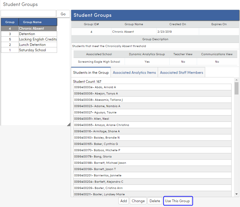 Using the Assessment Data : Aeries Software