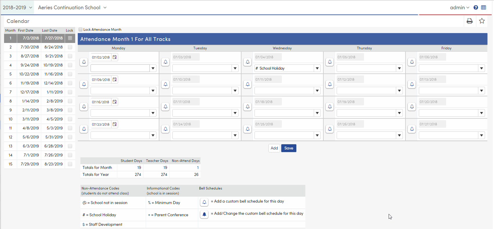 Alternative School Configuration : Aeries Software