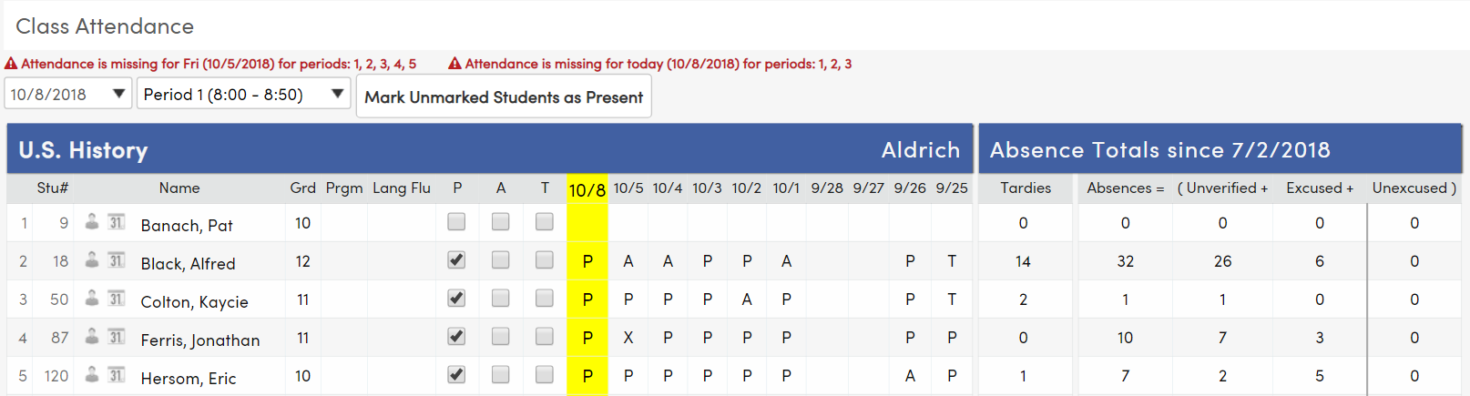 Alternative School Configuration : Aeries Software