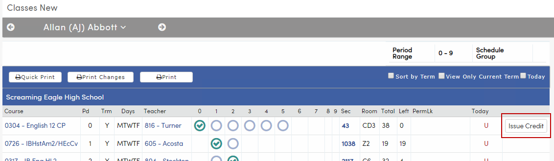 Copying Grades and Credits to Transcripts for Individual Students ...