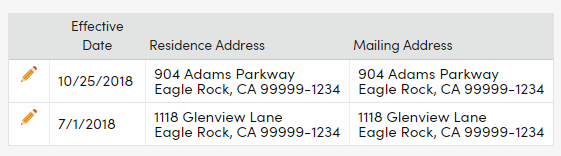 Student Address Changes and Address History : Aeries Software