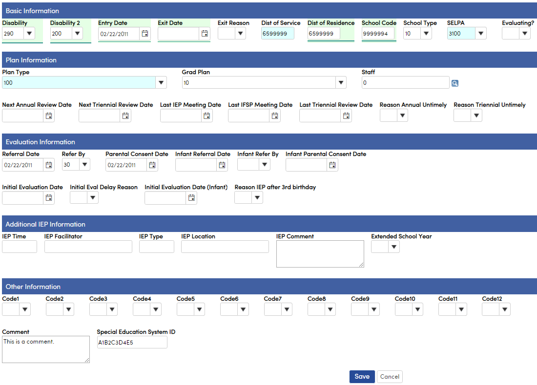 CASEMIS Changes and Special Ed Data in Aeries : Aeries Software