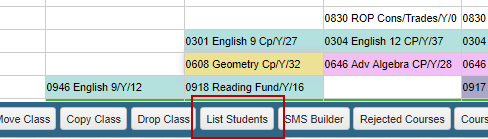 Scheduling Master Schedule Board : Aeries Software