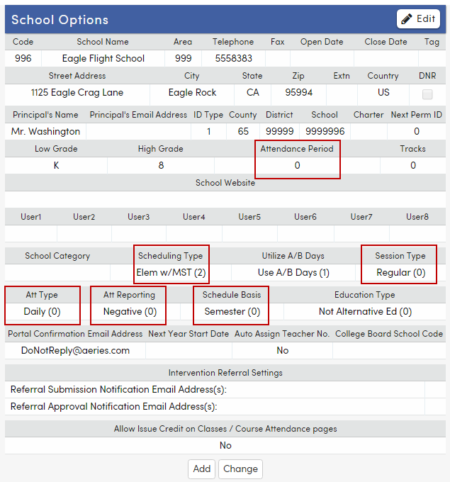 Elementary with Master Schedule Overview and Setup : Aeries Software