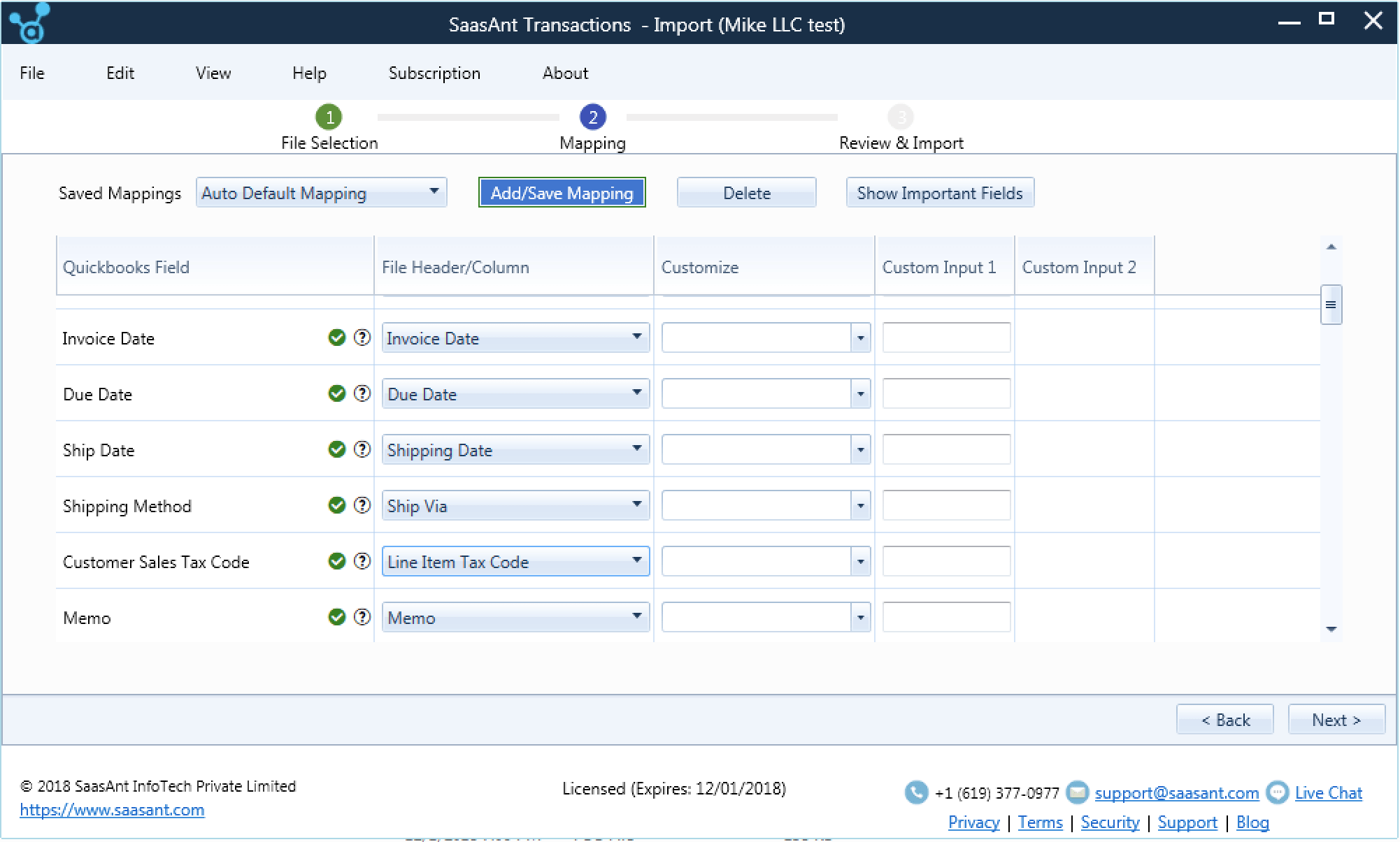 Import a file into QuickBooks Desktop using SaasAnt Transactions ...