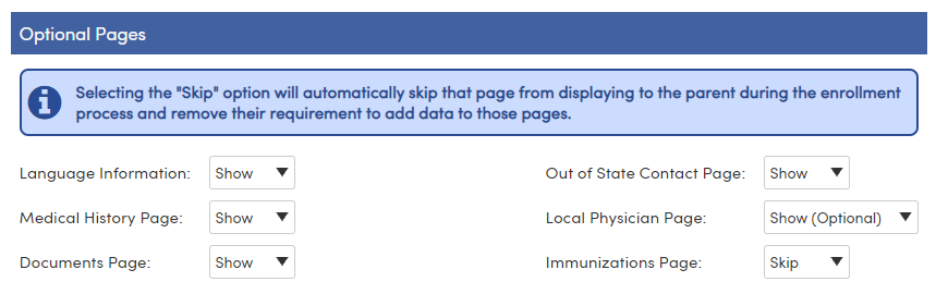 Aeries Online Enrollment Admin Settings : Aeries Software