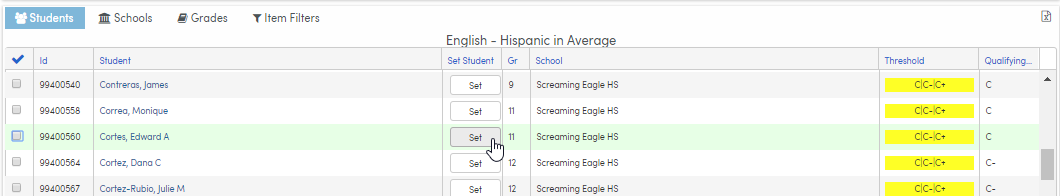 Using the Assessment Data : Aeries Software