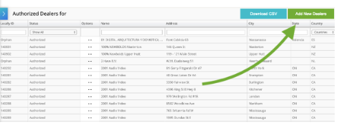 Dealer List Management through your Dashboard : Locally