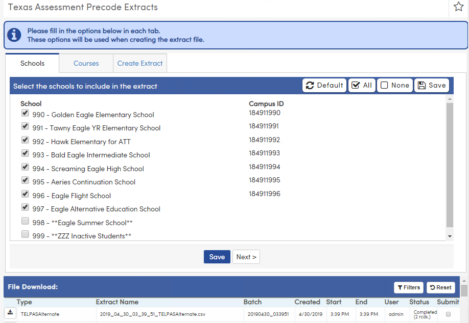 Texas Assessments - STAAR and TELPAS Roster Extracts (Pre-IDs) : Aeries ...