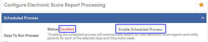 Configure Electronic Score Report Processing : Aeries Software