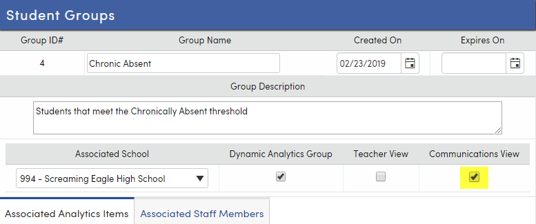 Creating a Student Group : Aeries Software