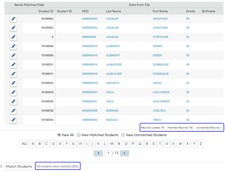 Import Test Results : Aeries Software