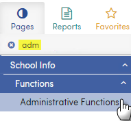 Administrative Functions : Aeries Software