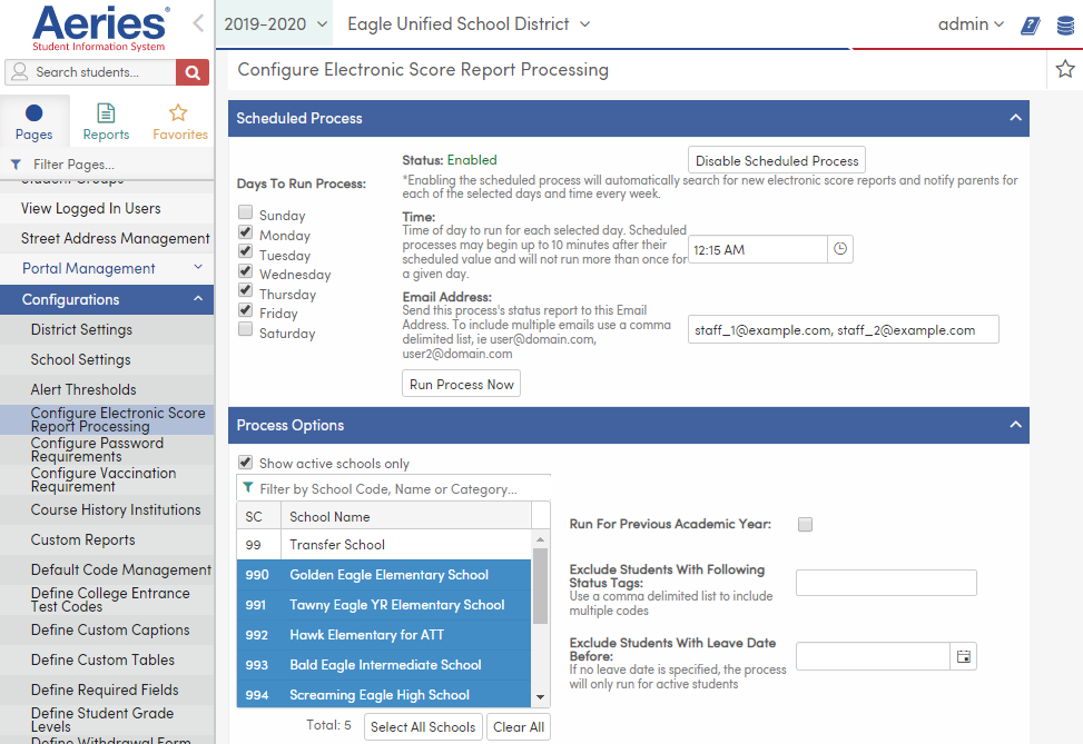 Overview for State Electronic Score Report Notifications and Management ...