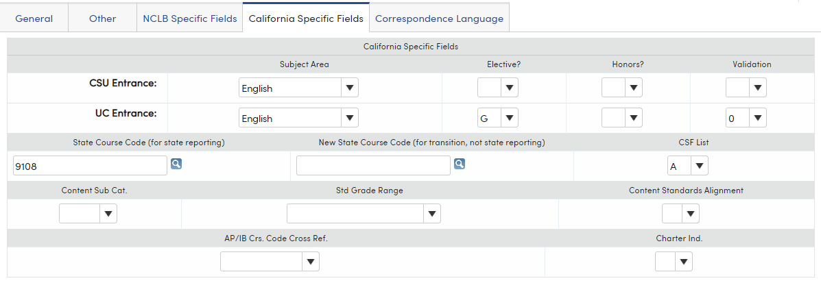 CALPADS in Aeries Basics - Course Data : Aeries Software