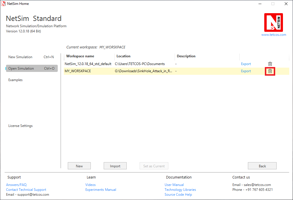 Error "Changes detected in NetSim files" : NetSim Support Portal