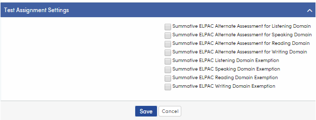 Adding Updating Test Settings Data Aeries Software