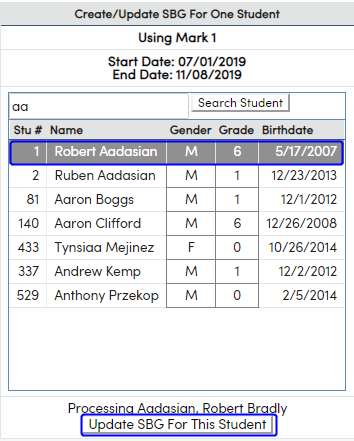 Standards Based Grade Reporting - Creating and Updating Grades : Aeries Software