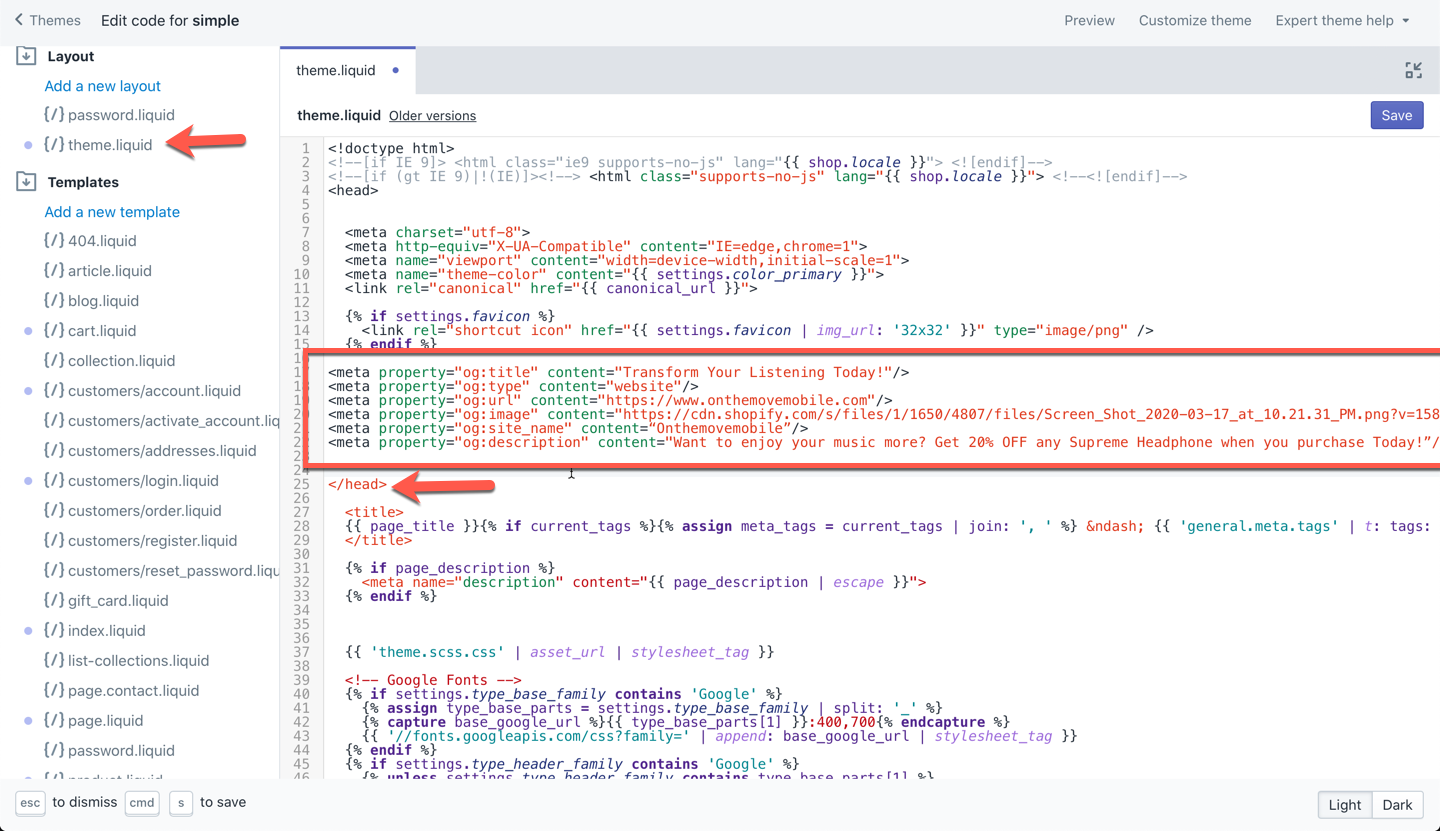 How to add Facebook and Twitter sharing code to your Shopify store ...