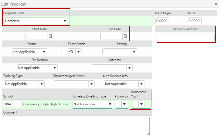 PEIMS/TSDS Fields Mappings by Page - Special Programs : Aeries Software