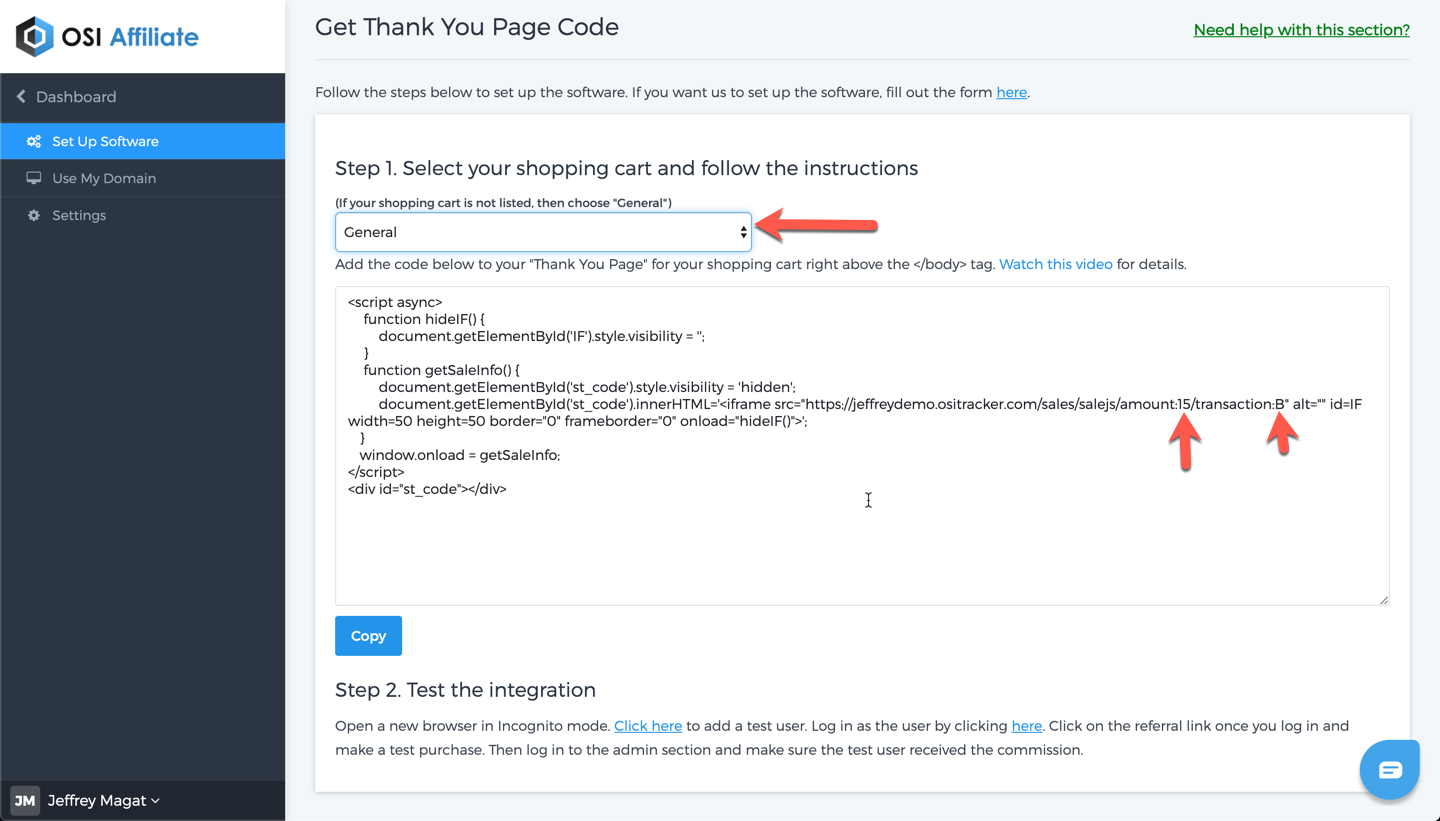 How To Setup a Thinkific Affiliate program : OSI Affiliate Software