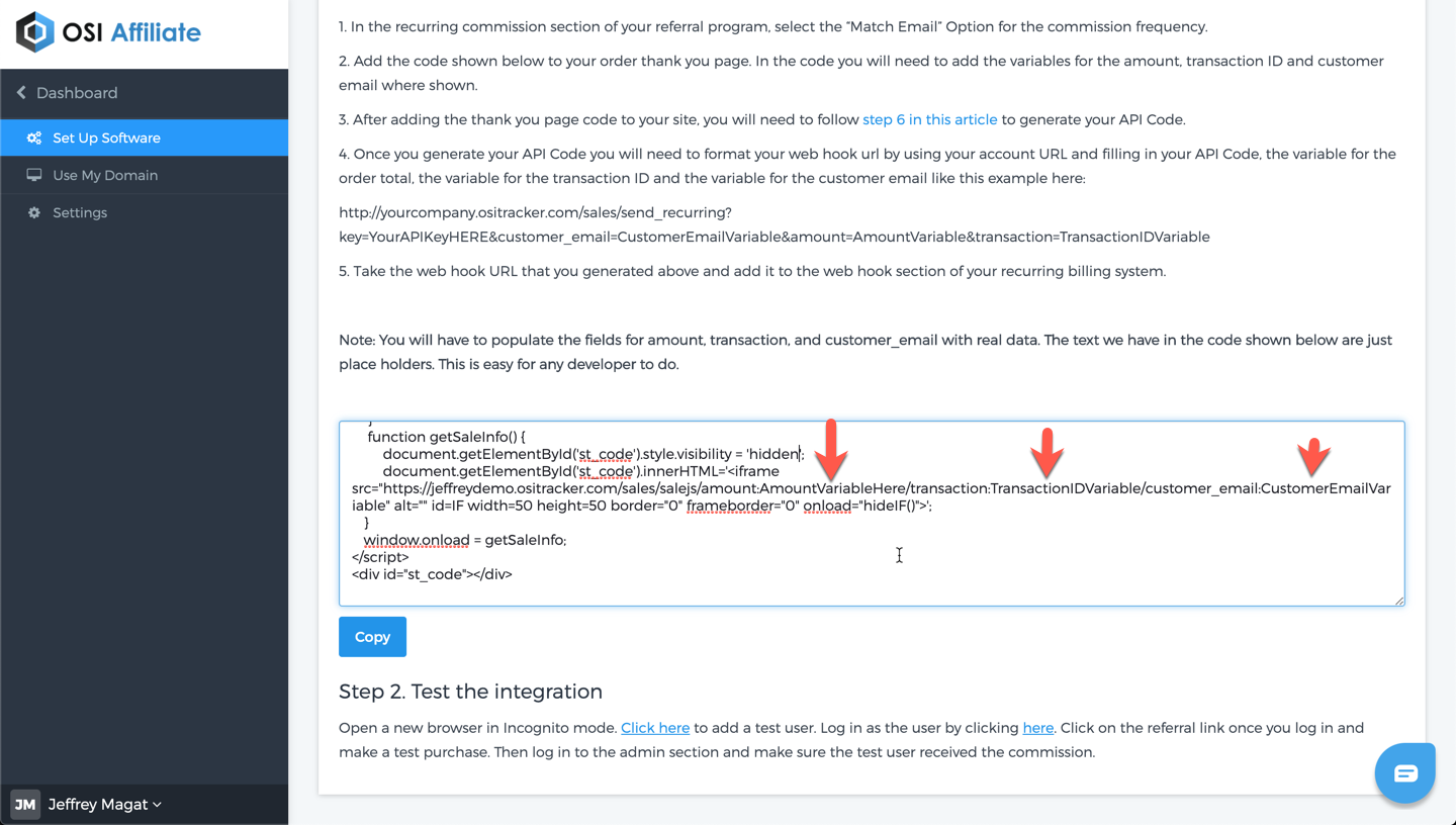 How To Setup a Thinkific Affiliate program : OSI Affiliate Software