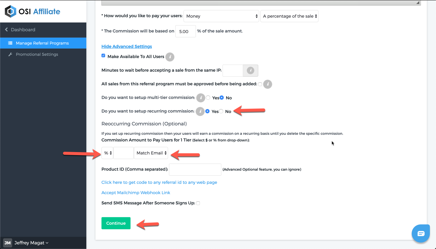 How To Setup a Thinkific Affiliate program : OSI Affiliate Software