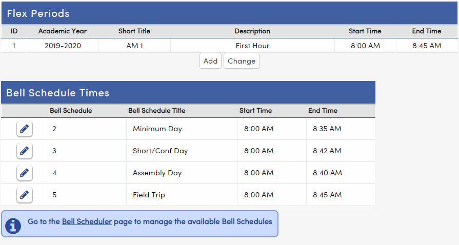 Flex Scheduling - Flex Periods : Aeries Software