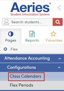 Flex Scheduling - Class Calendars : Aeries Software
