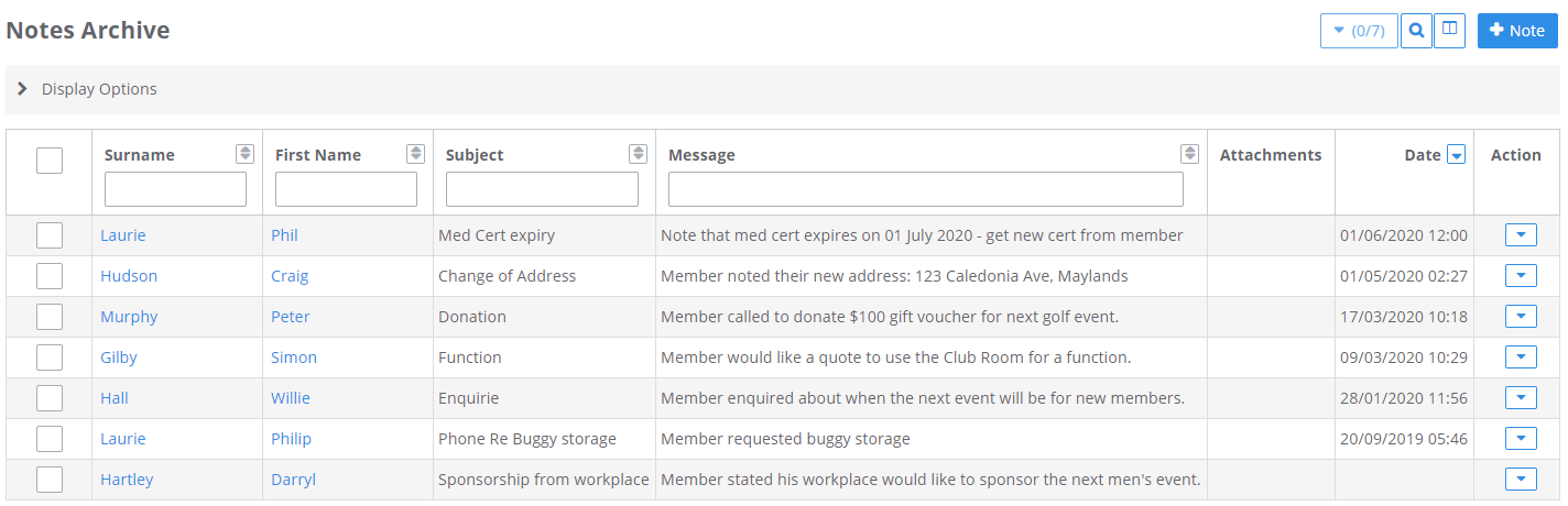 Notes Archive : MiMembership