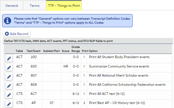 Transcript Definition Form : Aeries Software