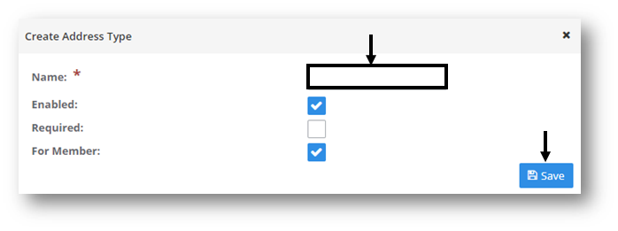 Contact & Address Types : MiMembership