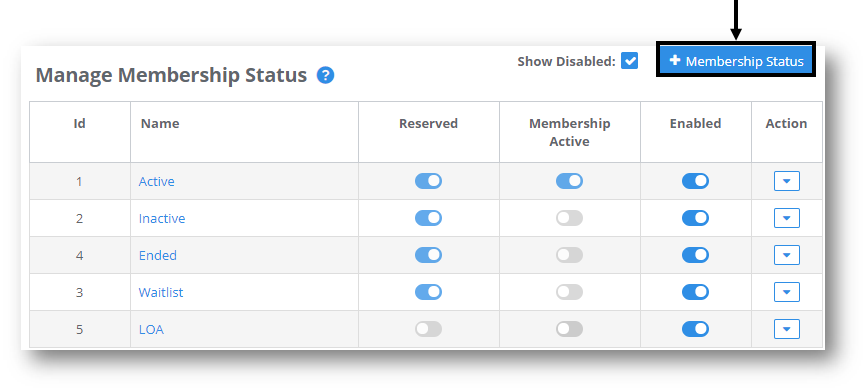 How to Create a Membership Status : MiMembership