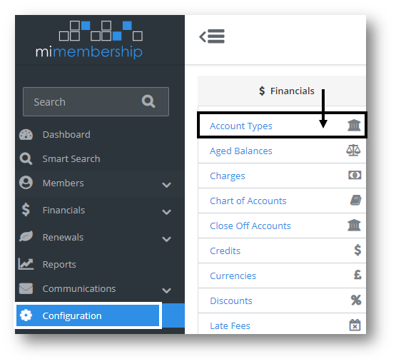 How to Create an Account Type : MiMembership