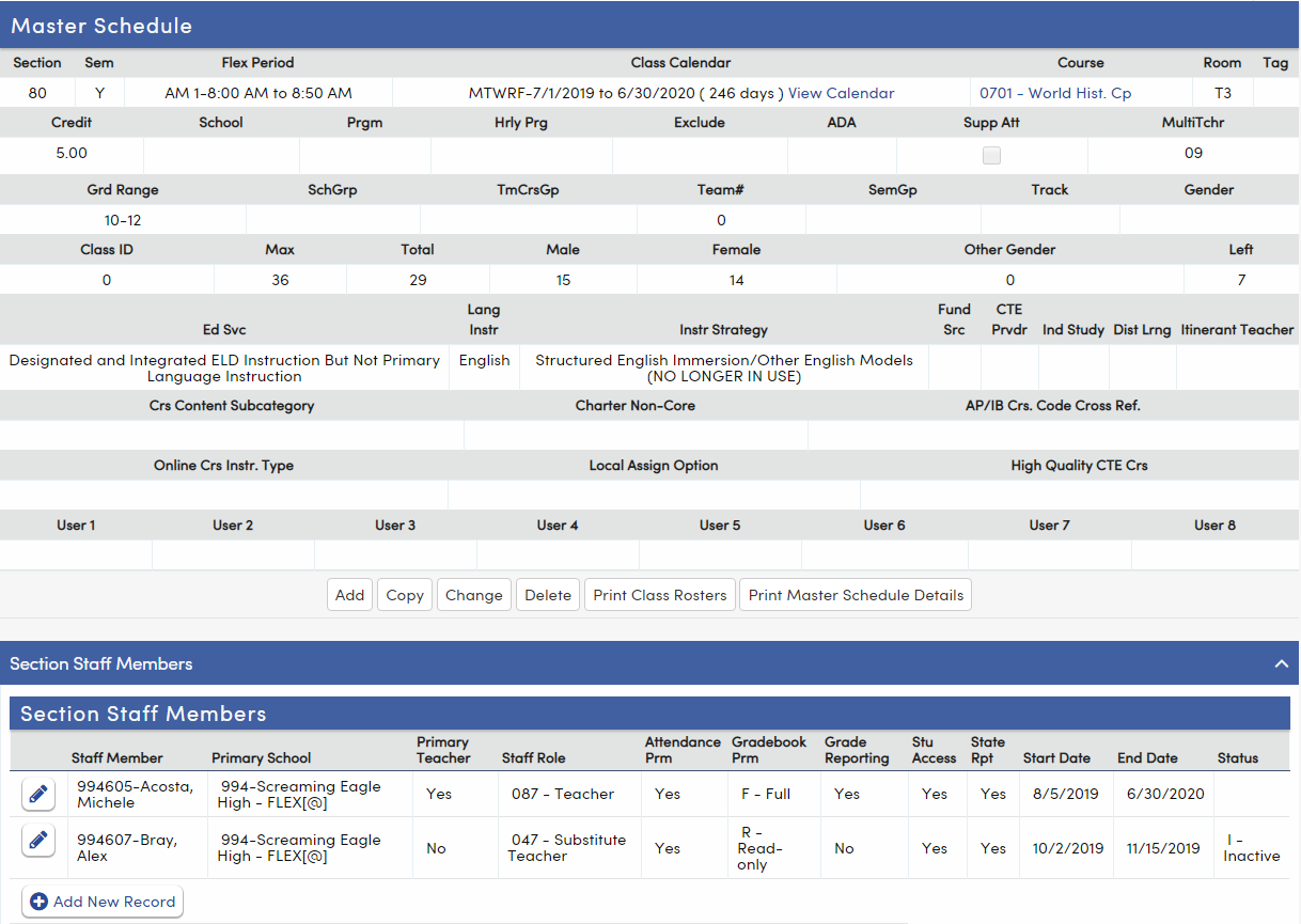 Flex Secondary Scheduling - Overview : Aeries Software