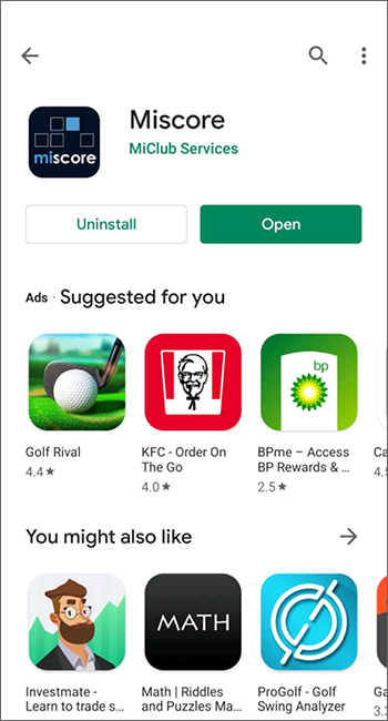 Download MiScore on the Google Play Store : MiScore Help