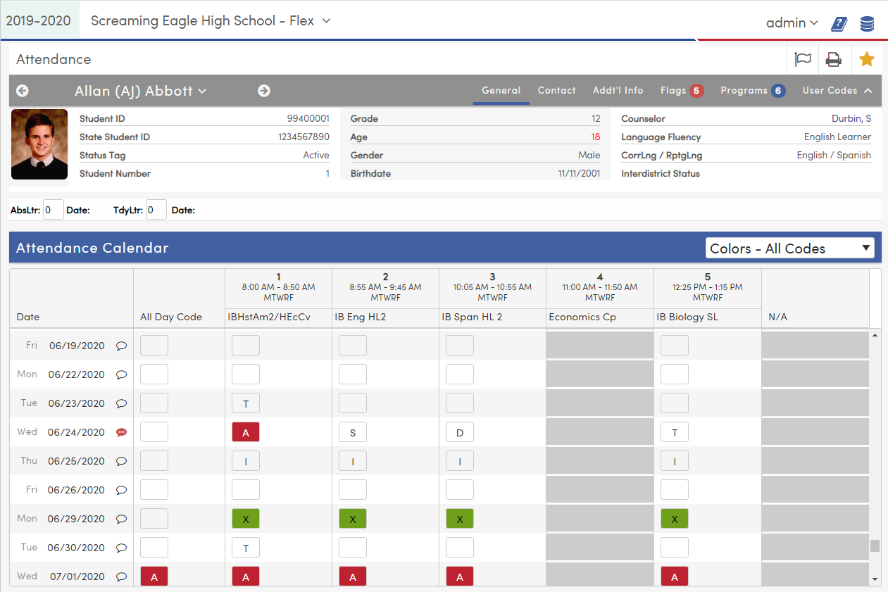 Flex Scheduling - Student Attendance : Aeries Software