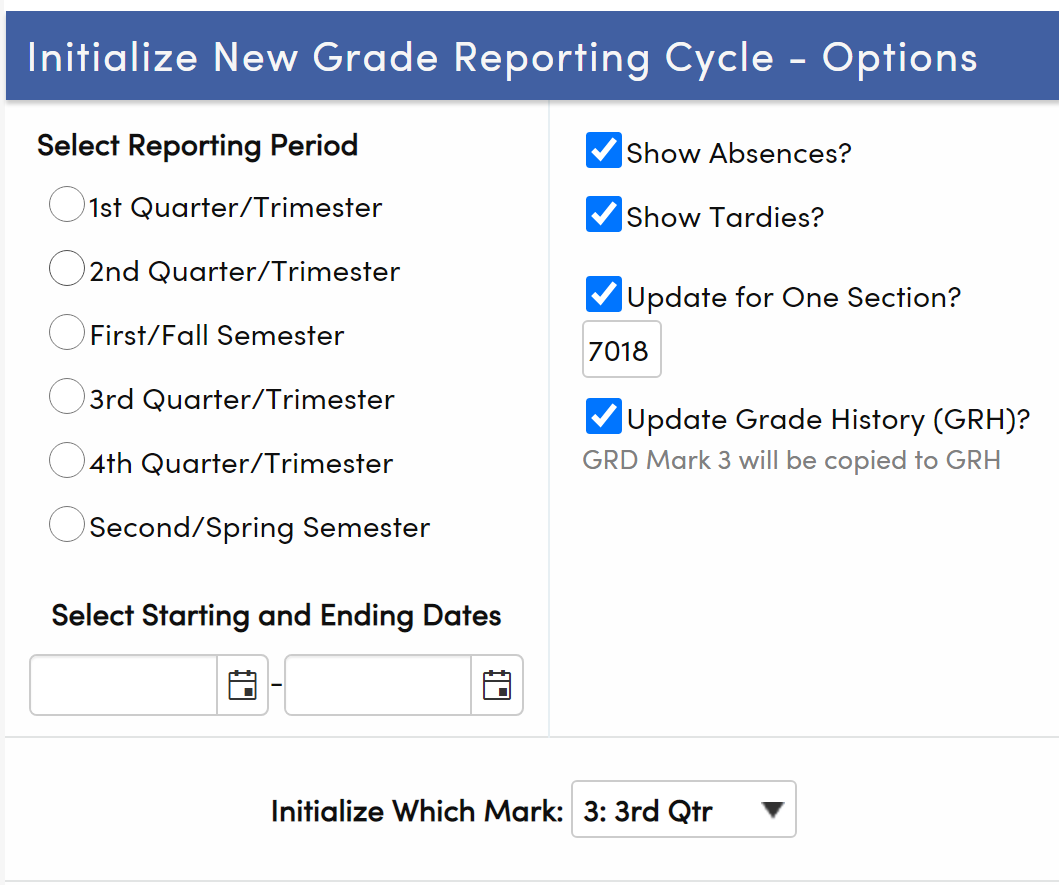 Flex Scheduling - Grade Reporting : Aeries Software