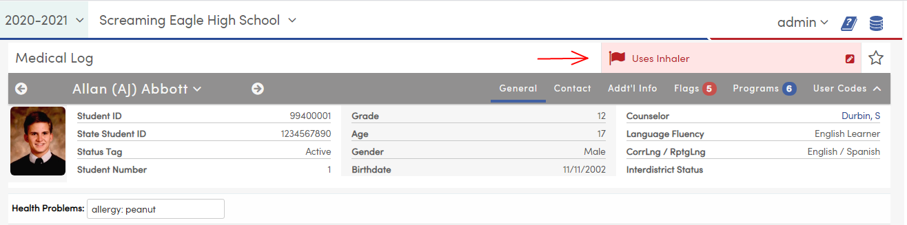 Medical Log : Aeries Software