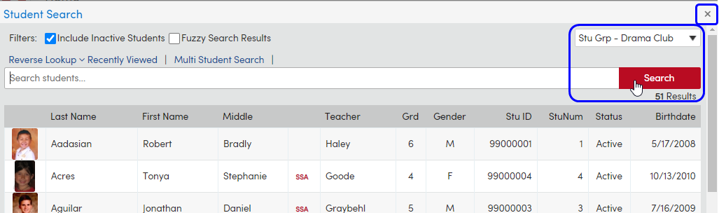 Using a Student Group : Aeries Software
