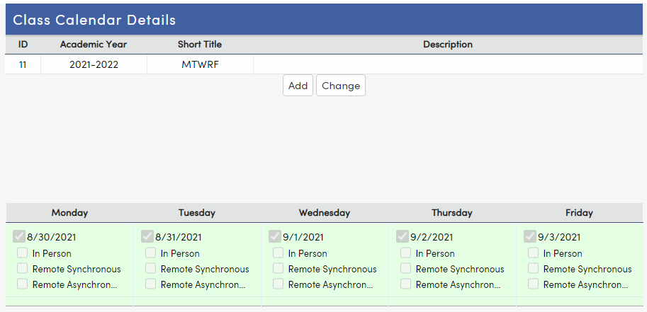Flex Scheduling - Class Calendars : Aeries Software
