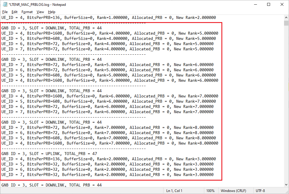 How to obtain the per UE PRB allocation in NetSim? : NetSim Support Portal