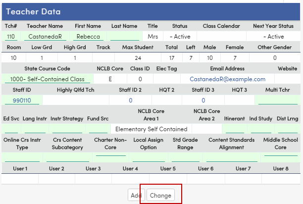 Teacher Data : Aeries Software