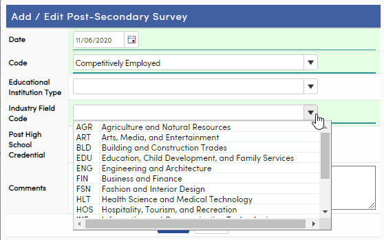 CALPADS Extract: Fall 2 -Post Secondary File (PSTS) : Aeries Software