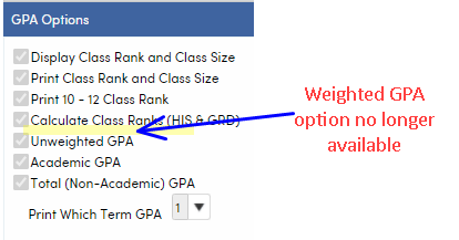 GPA Configurations Page : Aeries Software