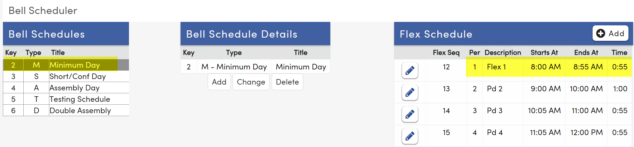 Flex Scheduling - Bell Scheduler : Aeries Software