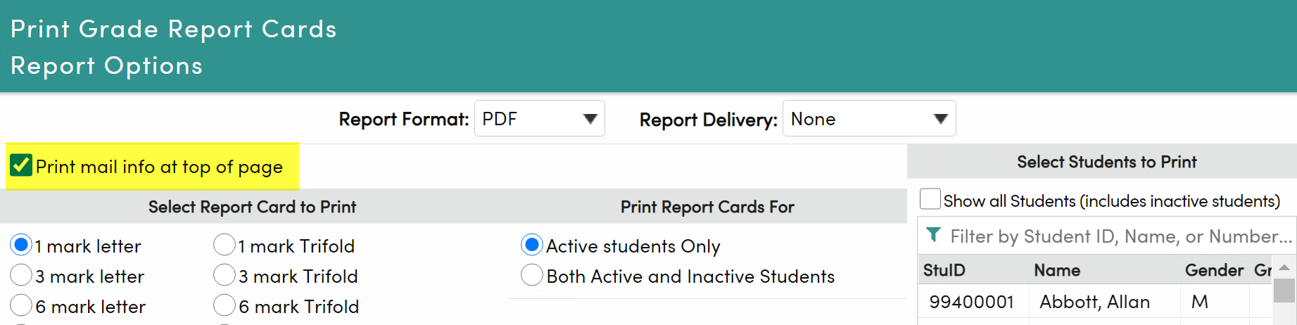 Print Grade Report Cards : Aeries Software