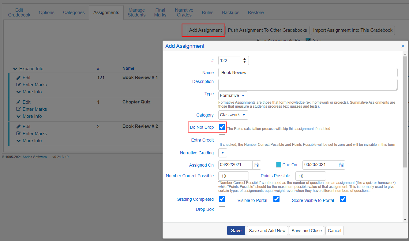 Gradebook - Grading Rules : Aeries Software