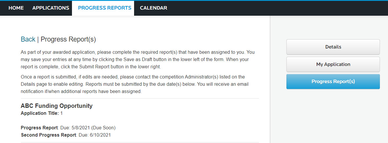 Submit Progress Report : InfoReady Support Portal