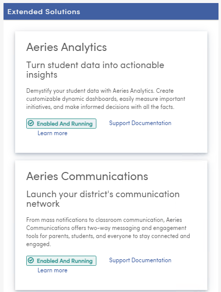 Aeries System Check and Utilization : Aeries Software